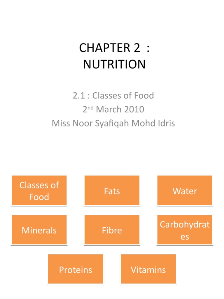 Science Form 2 Chapter 2 Classes of Food | PDF | Carbohydrates | Vitamin