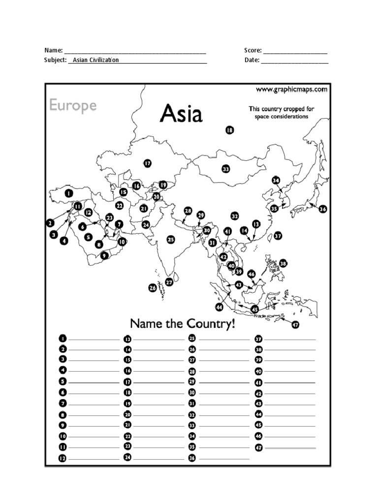 Asian Map | PDF