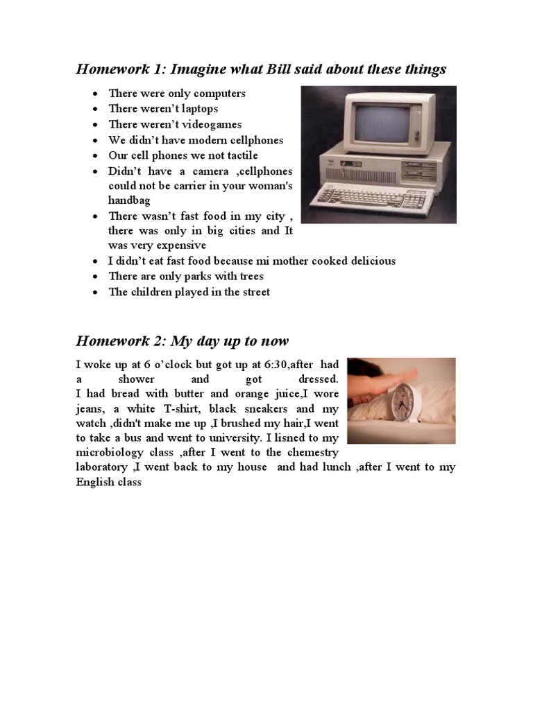 Homework 1: Imagine What Bill Said About These Things | PDF