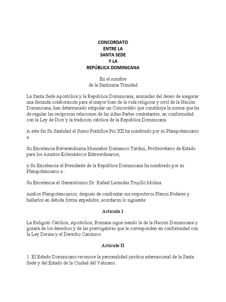 Concordato | PDF | Iglesia Católica | obispo