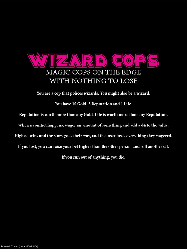 Wizard Cops Magic Cops On The Edge With Nothing To Lose Pdf