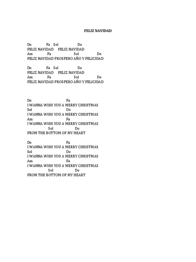 Feliz Navidad Acordes | PDF | Álbumes | Música grabada