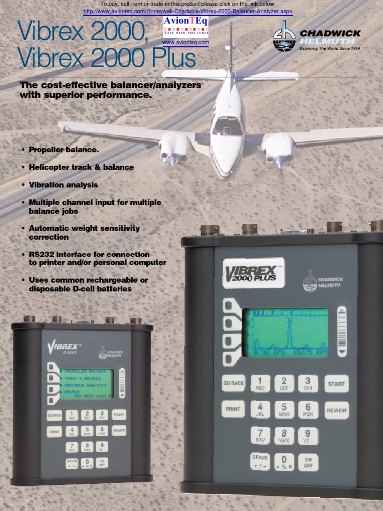Vibrex 2000 Specification Sheet PDF | PDF | Helicopter | Spectral Density