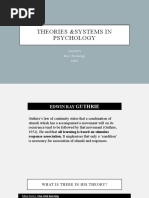 Contiguity Theory | PDF | Classical Conditioning | Behaviorism