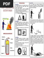 Triptico Uso y Manejo de Extintores | PDF | Incendios | Oxígeno