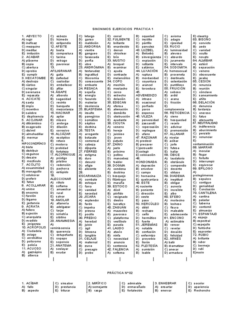 SINONIMOS - Modificado | PDF | Religión y creencia