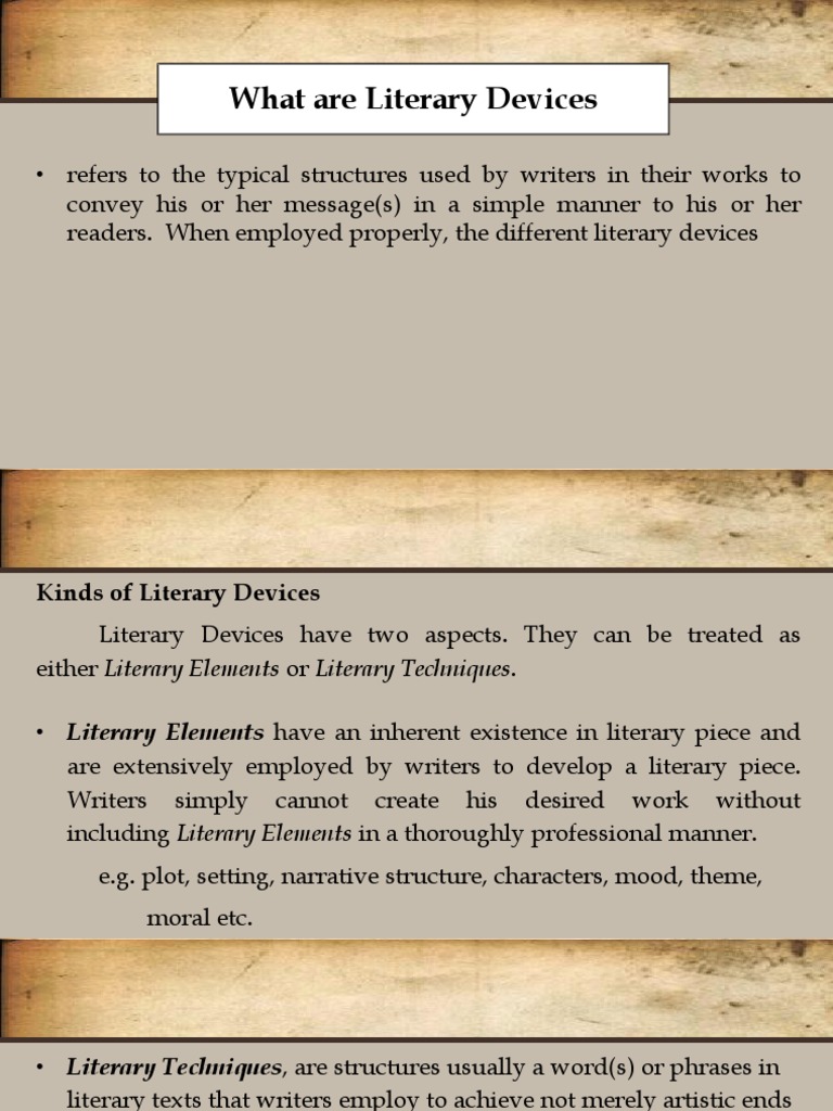 Literary Devices & Genre PDF | Download Free PDF | Poetry | Narration