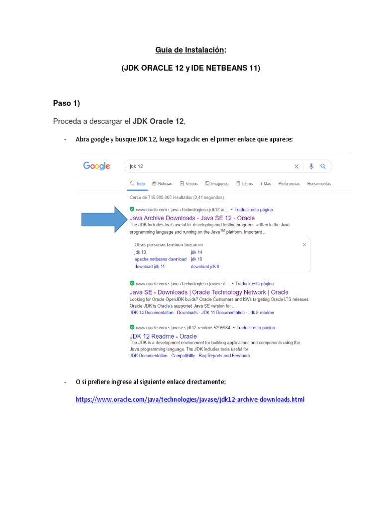 Guia de Instalacion - JAVA 11 + Netbeans PDF | PDF | Entorno de ...