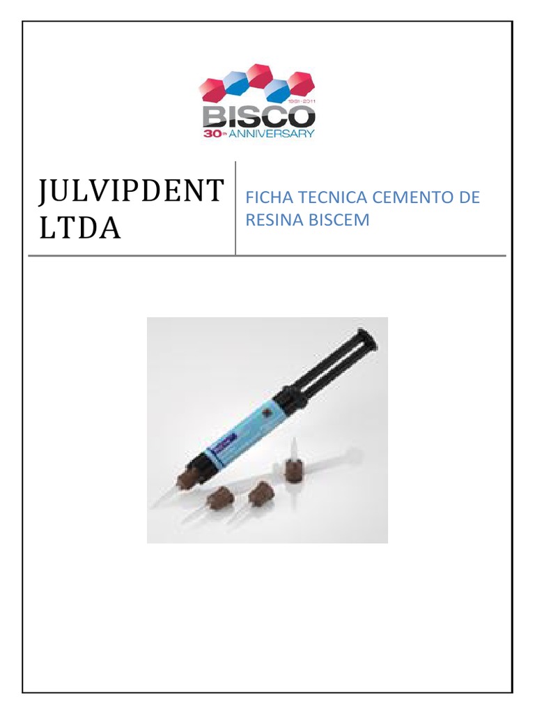 Cemento de Resina BisCem: Ficha Técnica | PDF