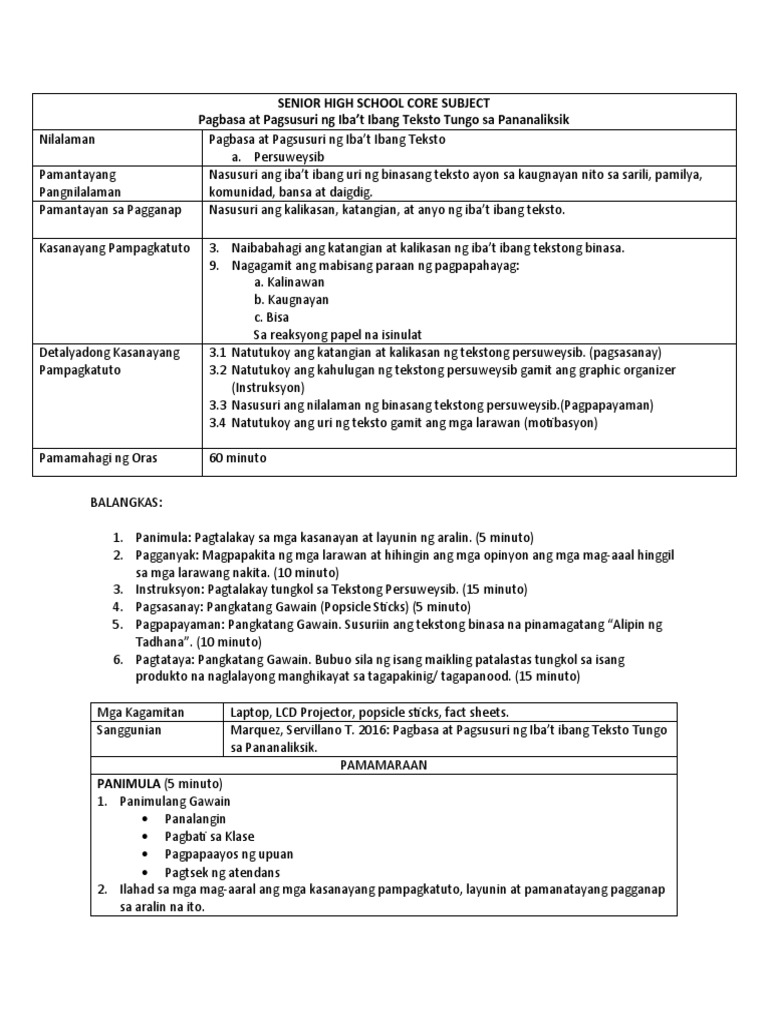 Persuweysib (Learning Guide) | PDF