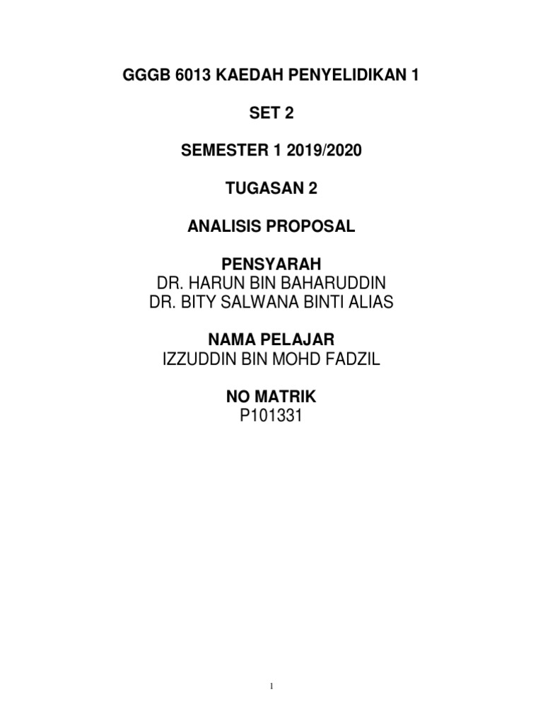 Contoh Tugasan 2 | PDF