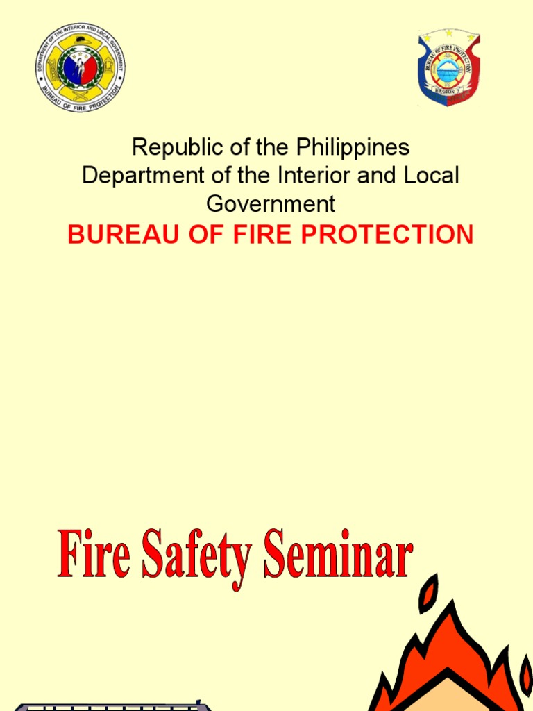 Bureau of Fire Protection: Republic of The Philippines Department of ...