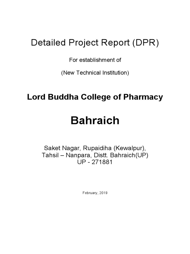 Bahraich: Detailed Project Report (DPR) | Download Free PDF | Institute ...