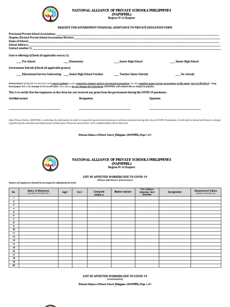 National Alliance of Private Schools Philippines (Napsphil) : Region IV ...