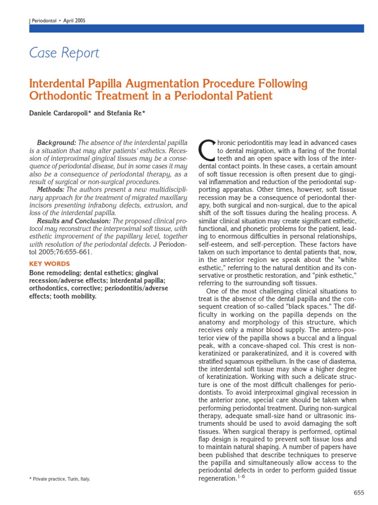 Cardaropoli 2005 | PDF | Periodontology | Health Care