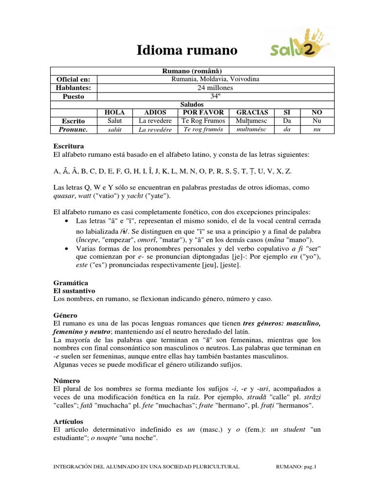 Idioma Rumano (Frases y Fonética) | PDF | Los símbolos | Lenguas de Europa