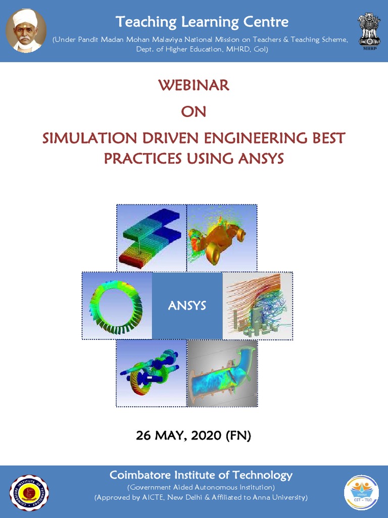 Webinar On Simulation Driven Engineering Practices Using Ansys Pdf Engineering Simulation 