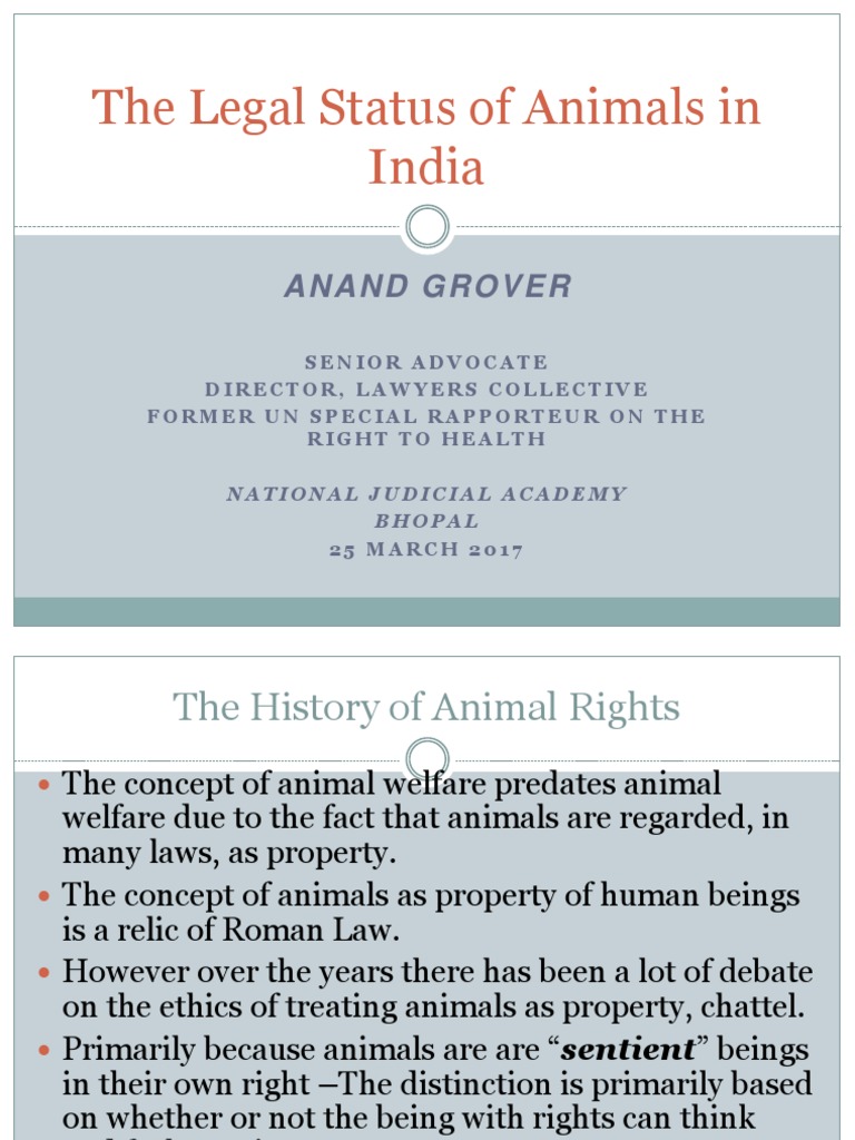 5.legal Status of Animals in India | PDF | Cruelty To Animals | Animal ...