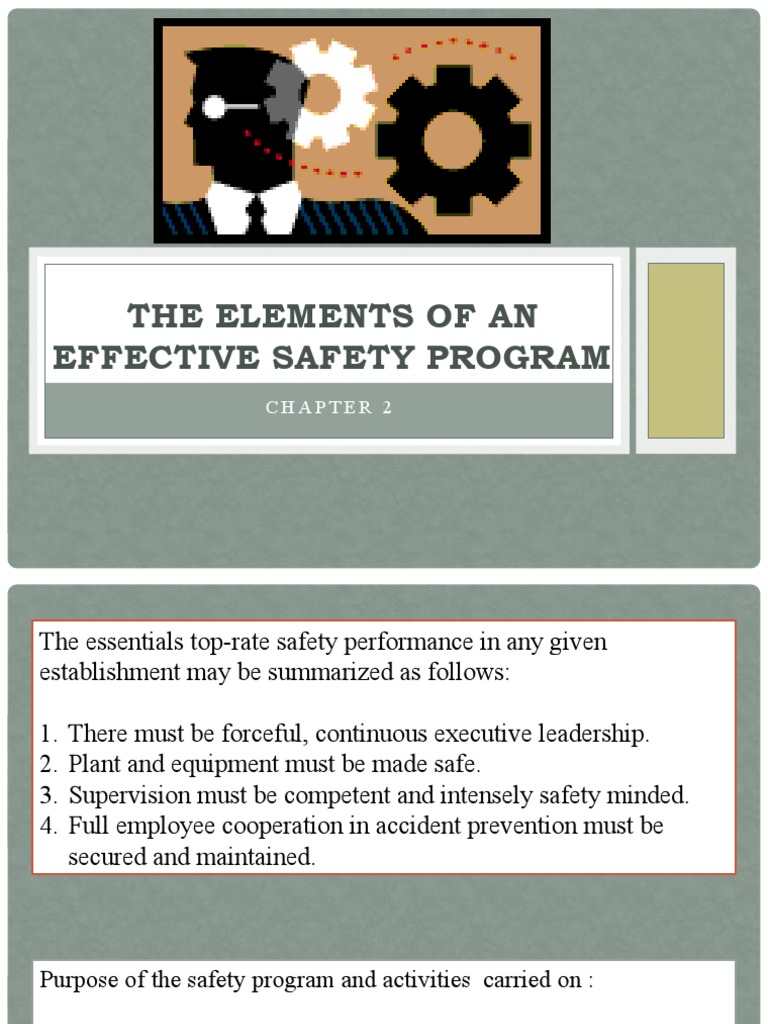The Elements of An Effective Safety Program | PDF | Safety | Hazards