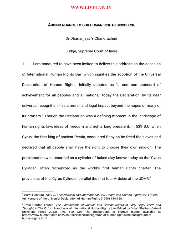 Human Rights Speech | PDF