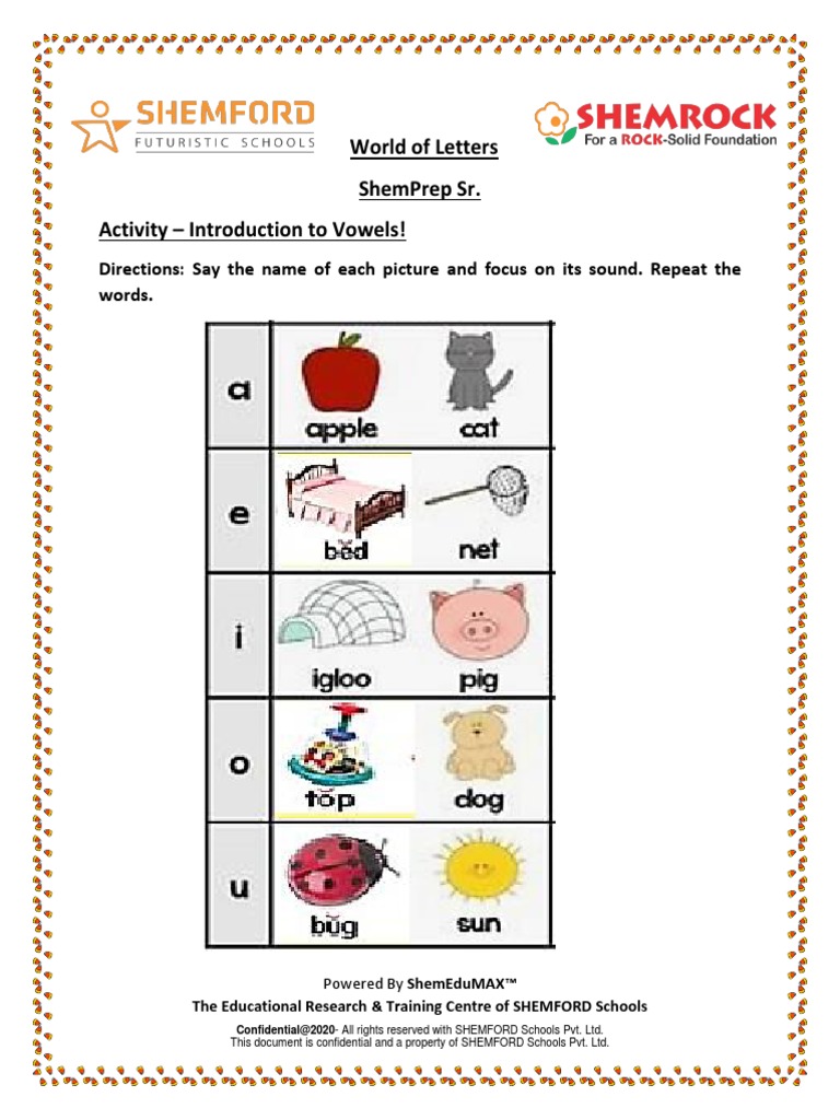 Introduction To Vowels | PDF