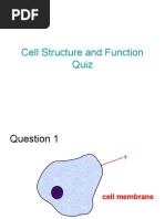 Cell Structure and Function Quiz Questions and Answers | PDF ...