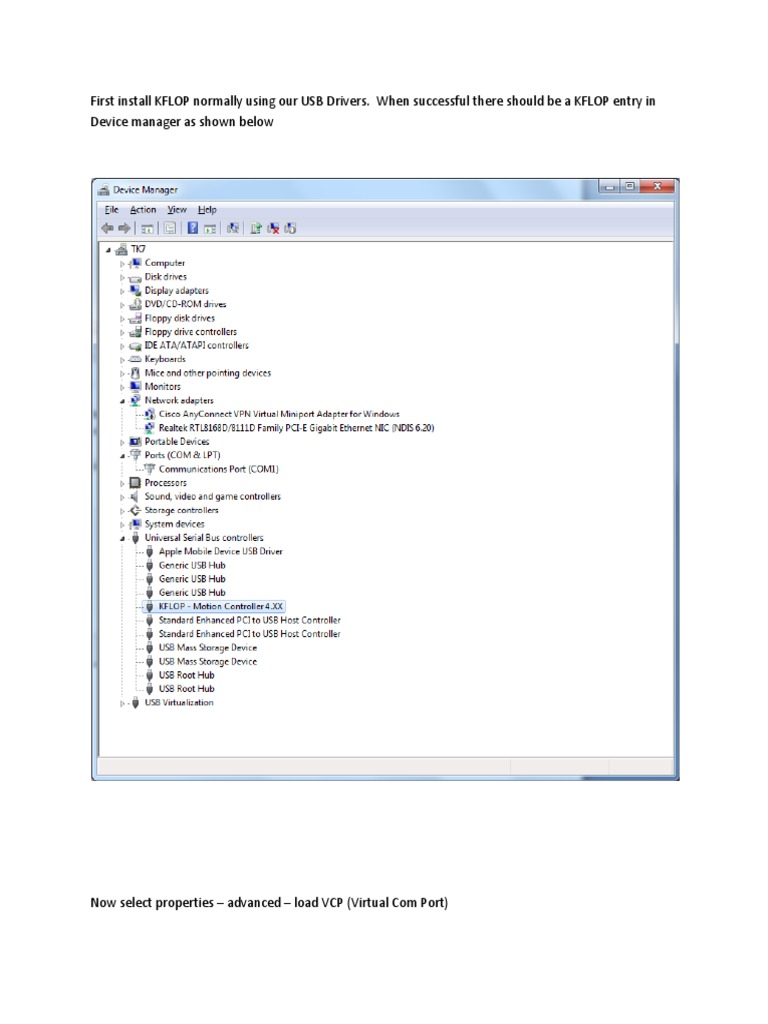 KFLOP USB Driver Installation Guide | PDF | Computers