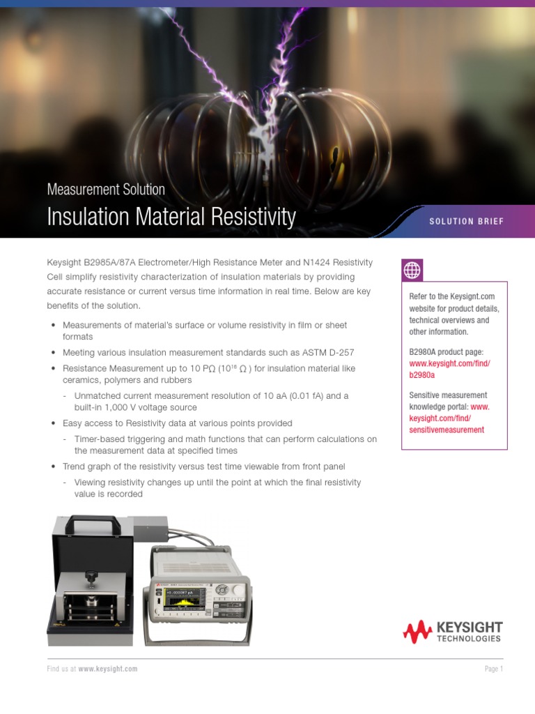 Measurement Solution - Insulation Material Resistivity | PDF ...