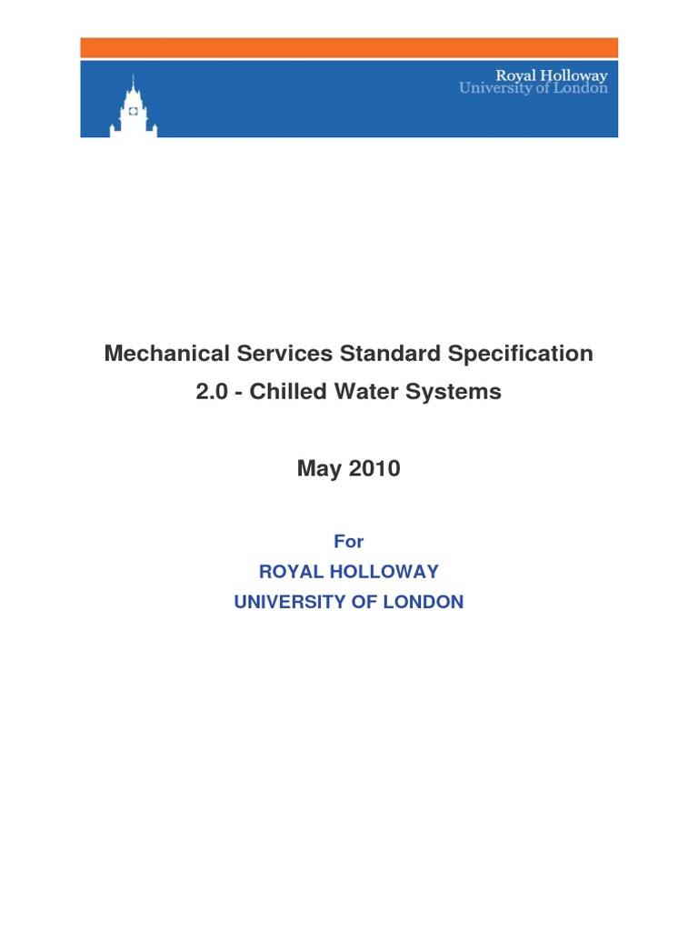 Chilled Water Systems Specification Guide | PDF | Pipe (Fluid ...