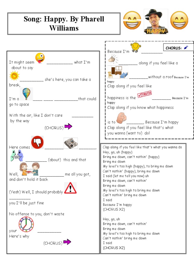 Happy Song Lyrics and Activity Guide | PDF
