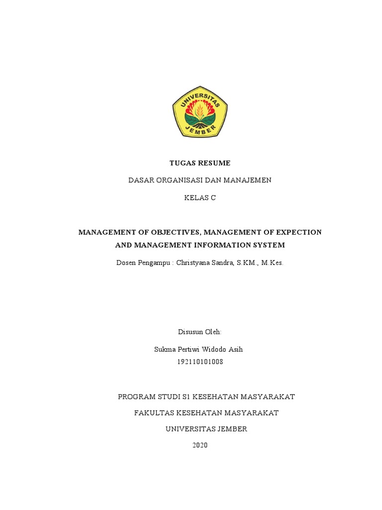 Resume MBO, MBE and MSI | PDF
