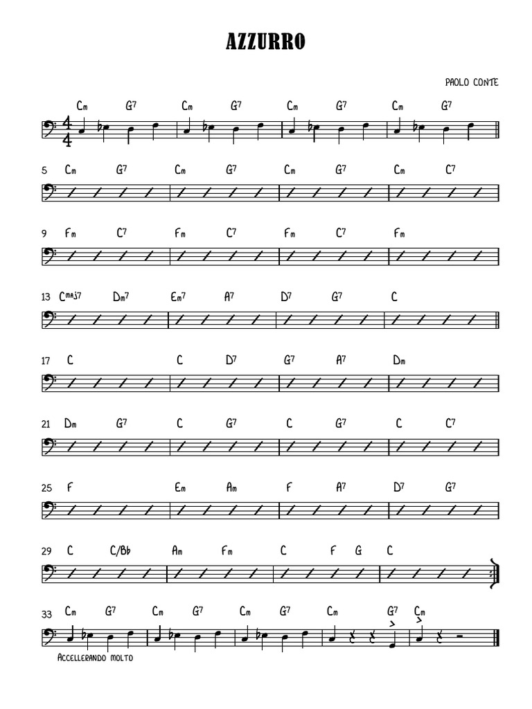 Azzurro - Paolo Conte | PDF