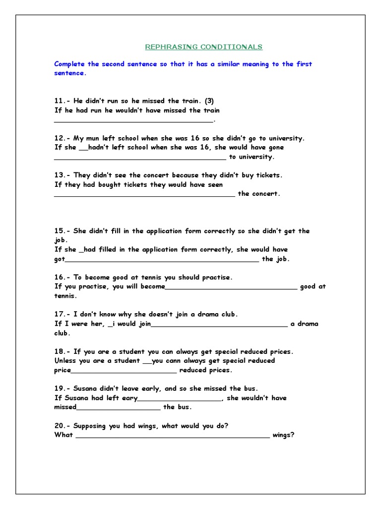 Rephrasing Conditionals | PDF