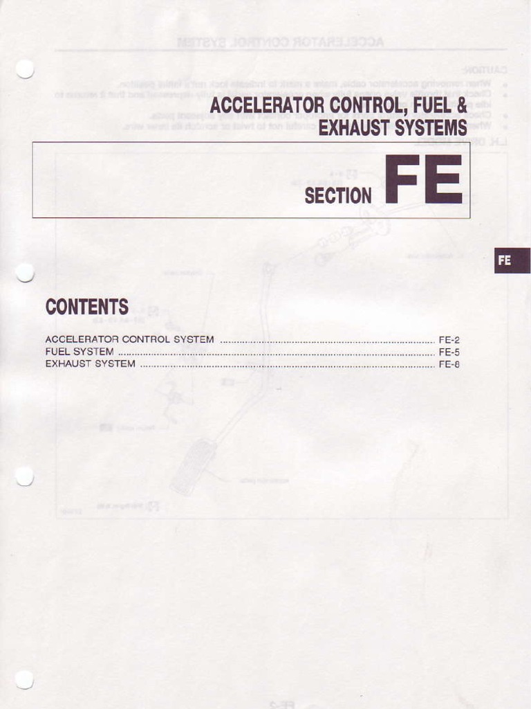 Accelerator, Fuel and Exhaust System | PDF