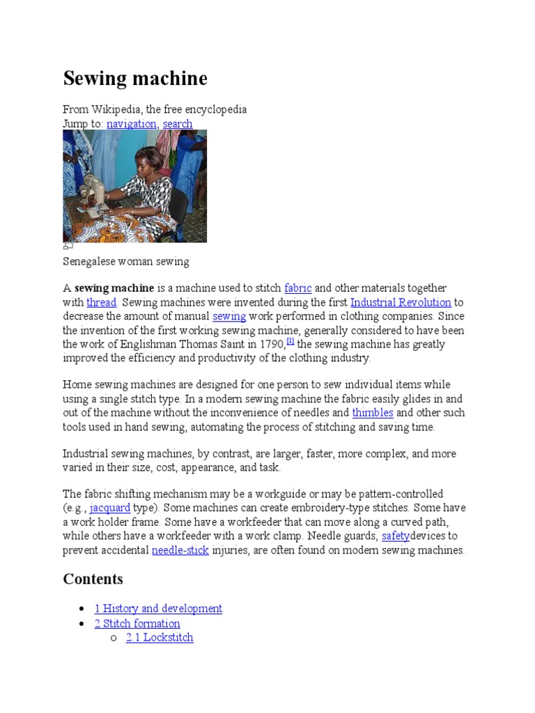 Sewing Machine | PDF | Sewing Machine | Textiles