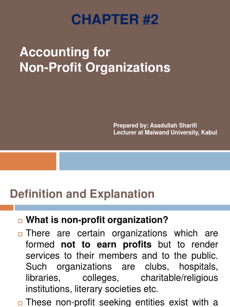 Accounting For NPO PDF | PDF | Expense | Nonprofit Organization