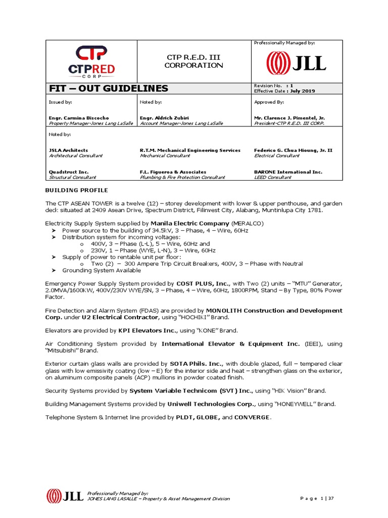 Fit-Out Guidelines for Tenants | PDF | Door | Lease