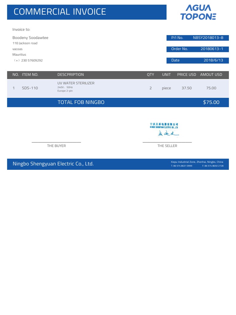 Total Fob Ningbo $75.00 | PDF | Technology & Engineering