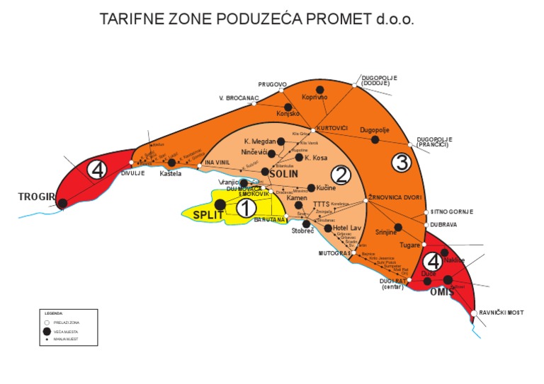 Promet Split - Tarifne Zone | PDF