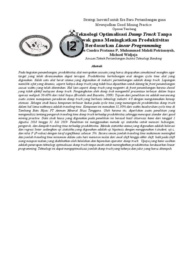 Contoh Abstrak Paper | PDF