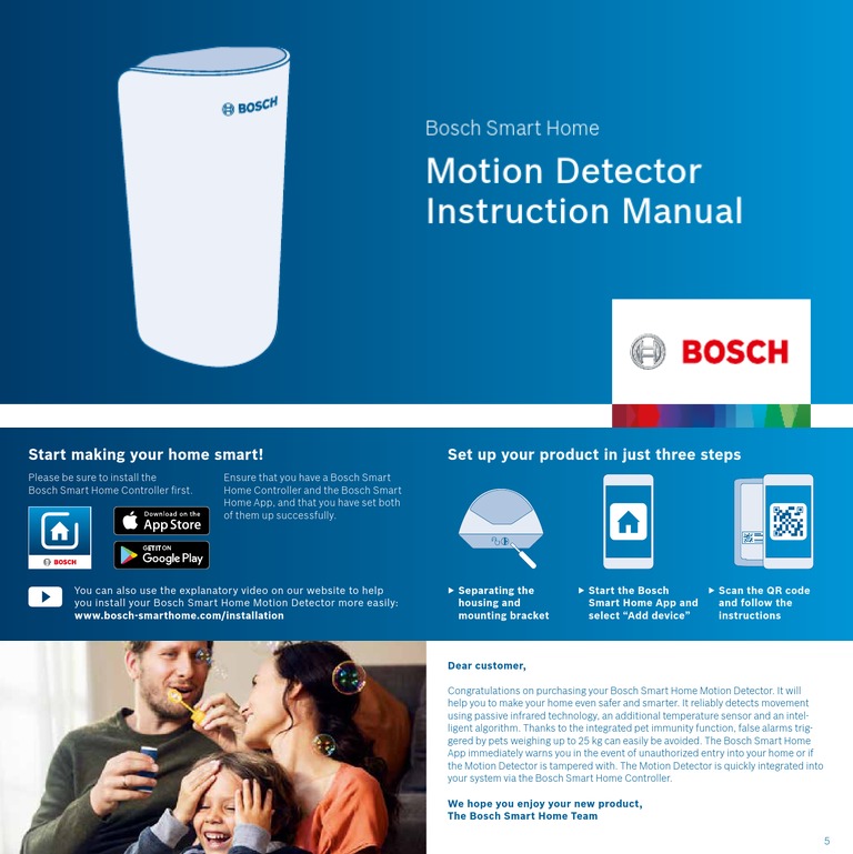 Bosch Smart Home Motion Detector Guide | PDF | Sensor | Electrical ...
