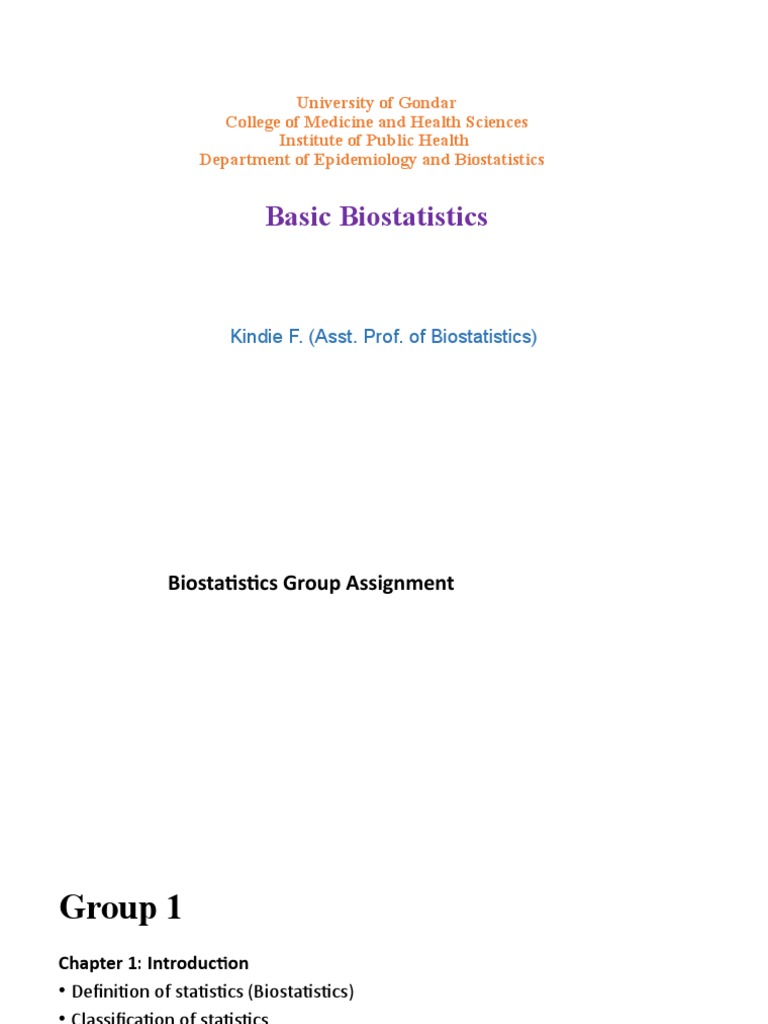 Session 1 | PDF | Biostatistics | Statistics
