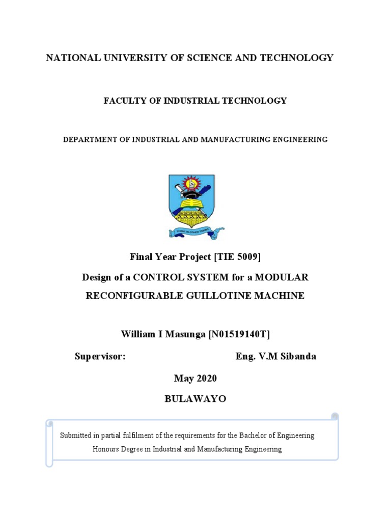 William-Project Final Year | PDF | Control System | Control Theory