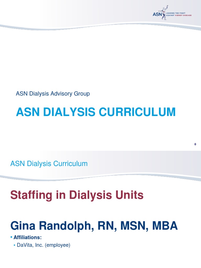 Asn Dialysis Curriculum | Download Free PDF | Dietitian | Nursing