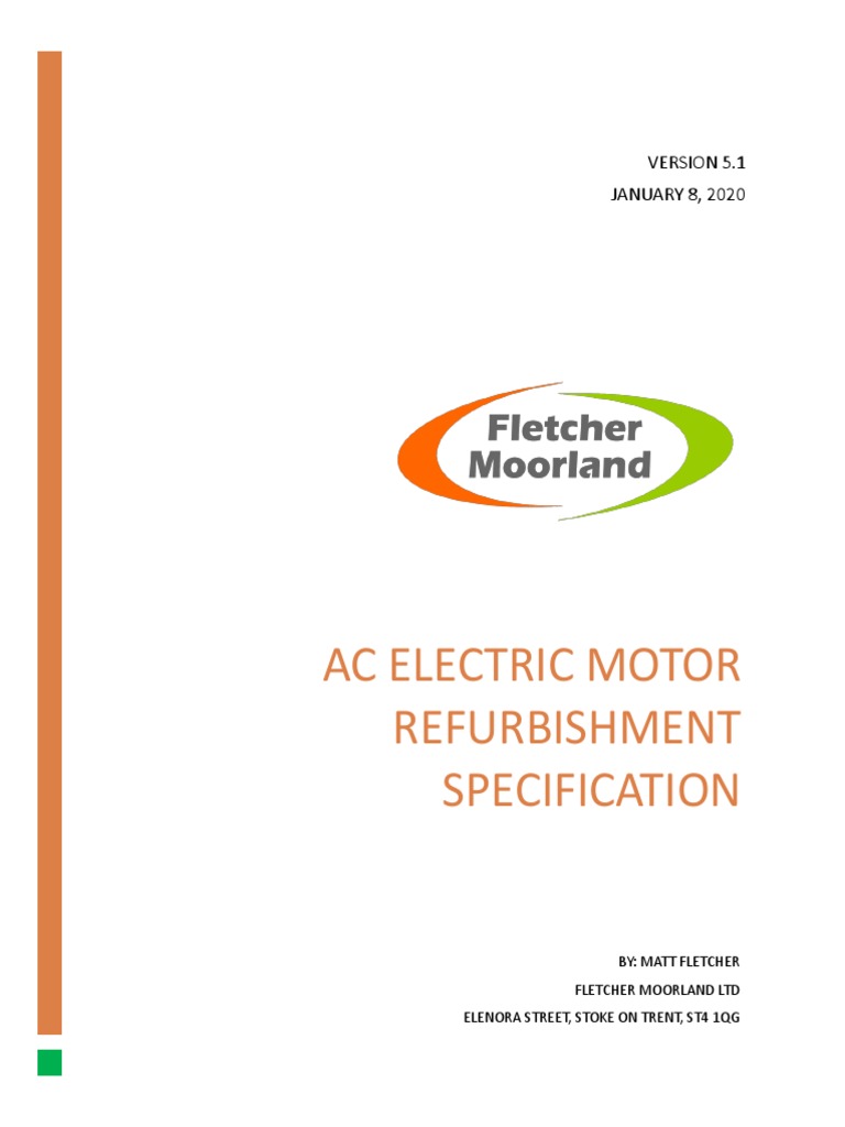 AC Motor Repair Specification | PDF | Electric Motor | Alternating Current