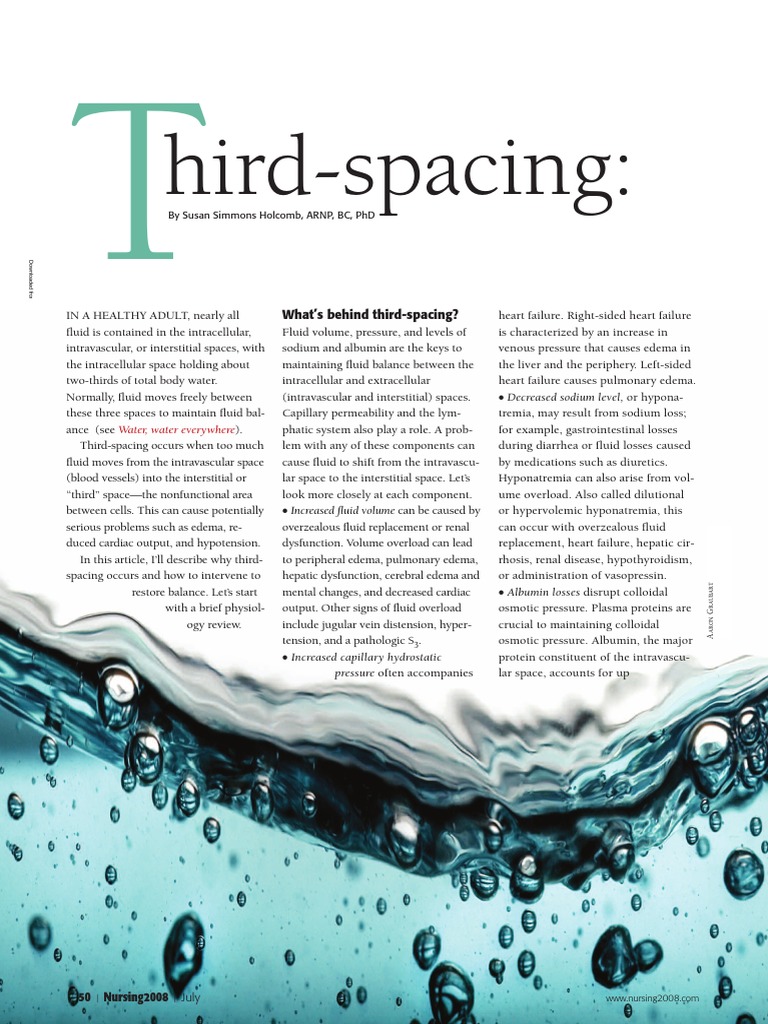 Understanding Third Spacing in Fluid Balance | PDF