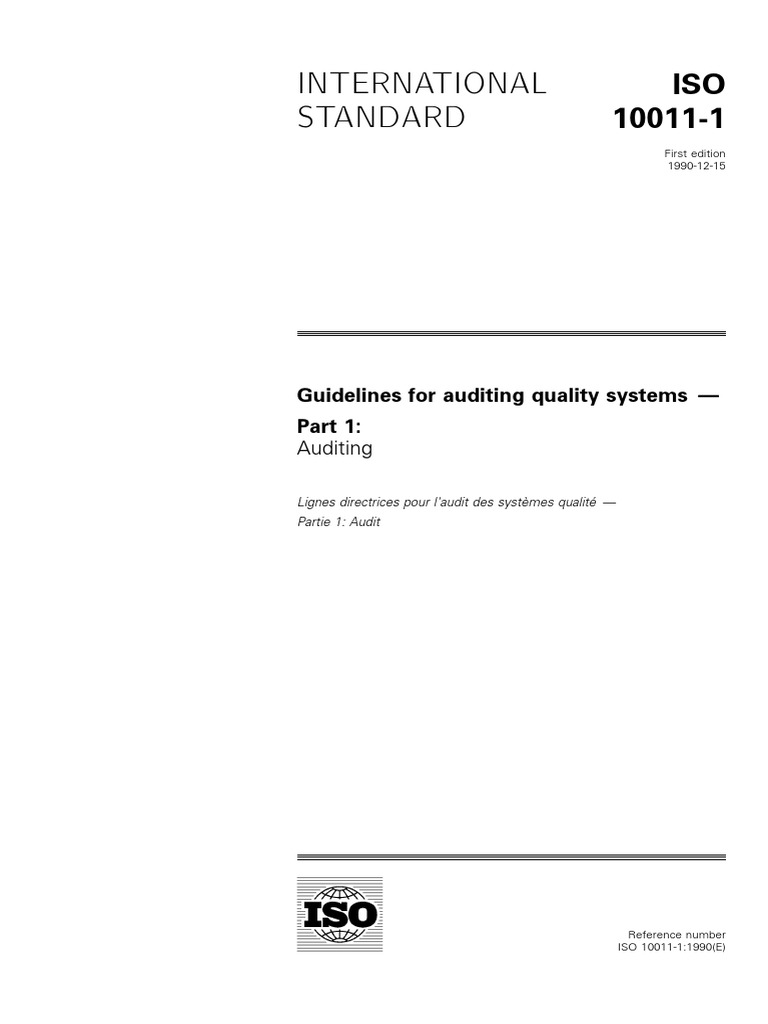 Iso 10011-1 PDF | PDF | Auditor's Report | Audit