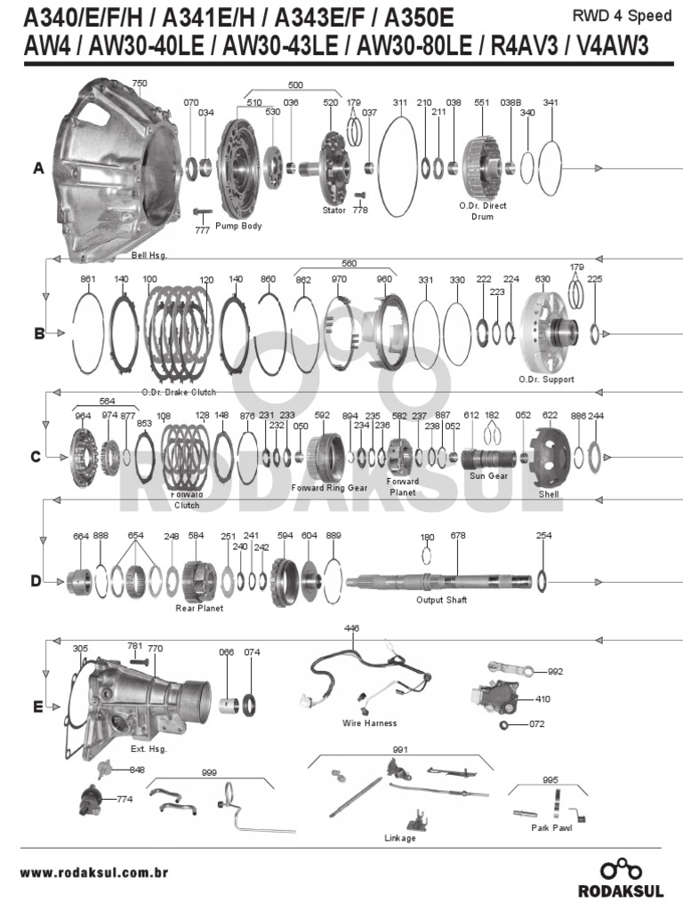 CAMBIO AUTOMÁTICO Toyota A340 E, F Ou H | PDF | Clutch | Vehicle Technology