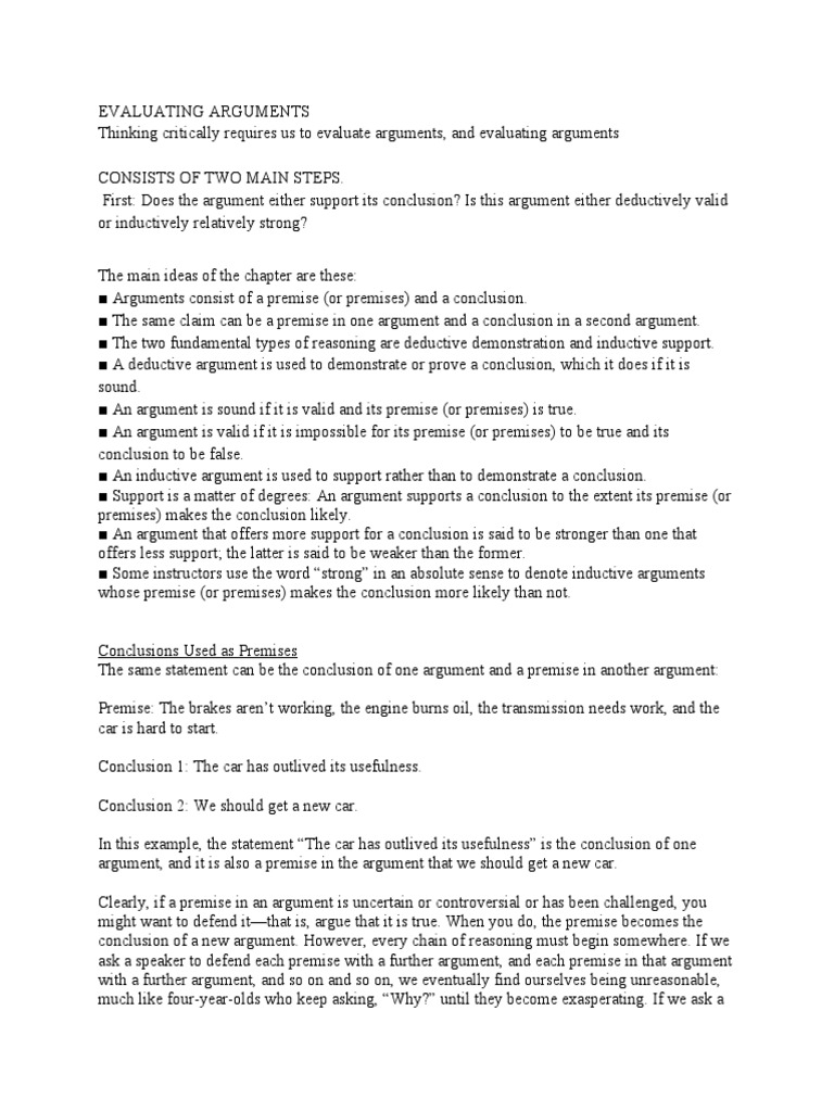 Chapter 2 Moore and Parker | PDF | Deductive Reasoning | Argument