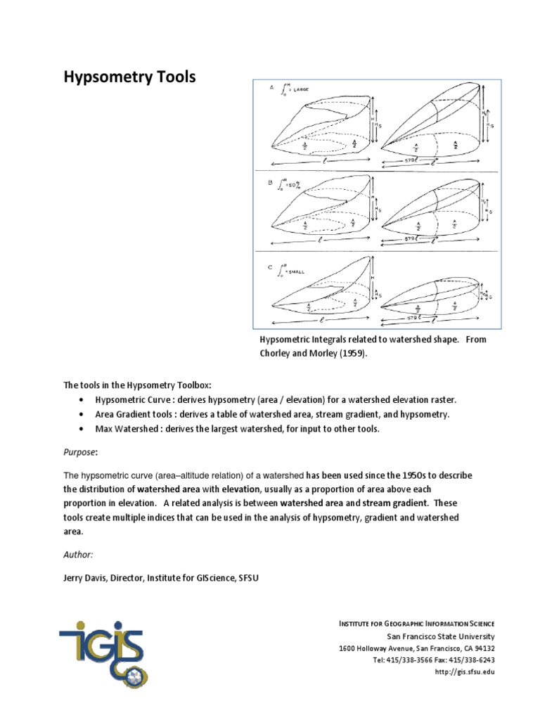 Hypsometry Tools: Purpose | PDF | Elevation | Geographic Information System
